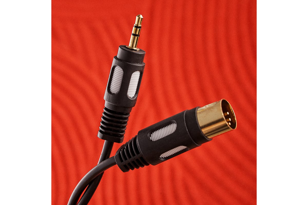 Кабель REXANT DIN 5 Pin - Stereo 3,5 мм 1,5 м Gold 17-2502 - выгодная ...