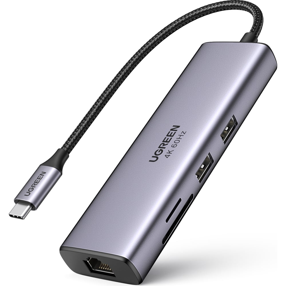 Адаптер Ugreen cm512 usb-c multifunction adapter with ethernet ...
