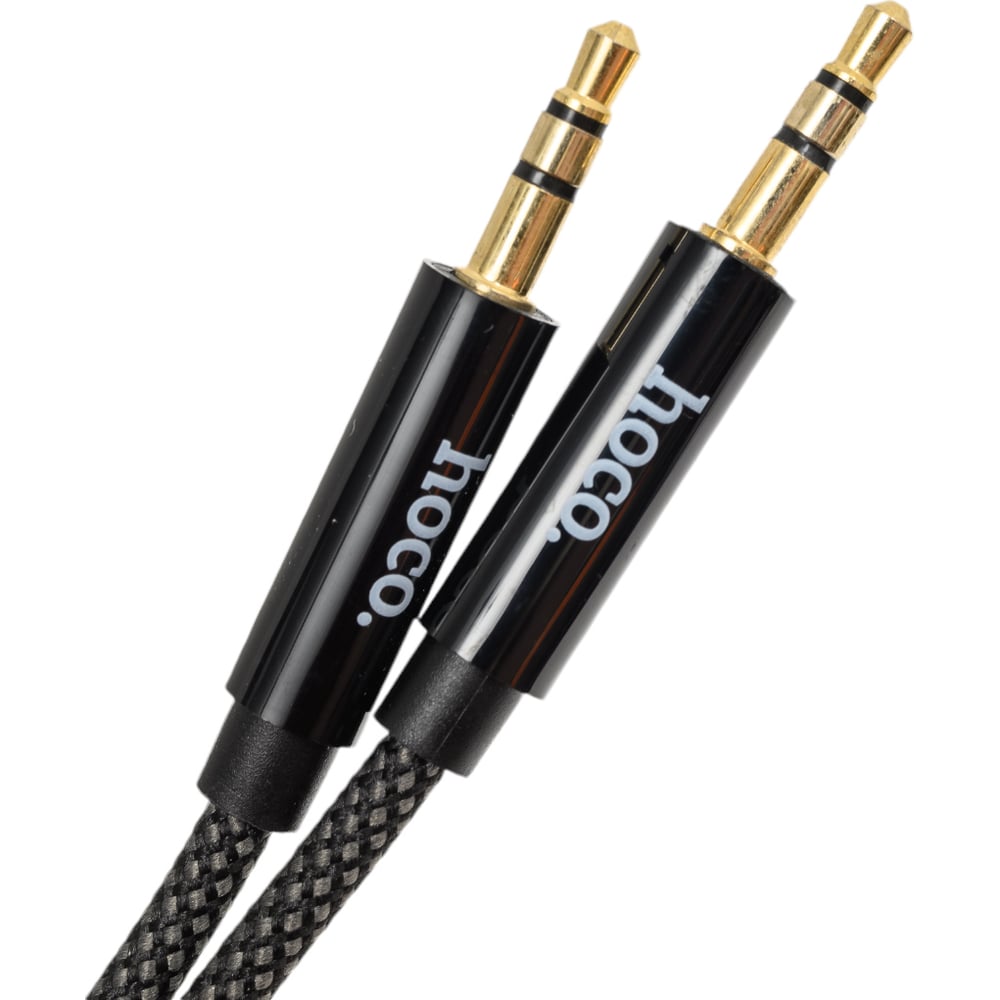 Аудиокабель Hoco upa19 3.5мм, 1м, нейлон (черный) 0L-00054491 - выгодная цена, отзывы ...