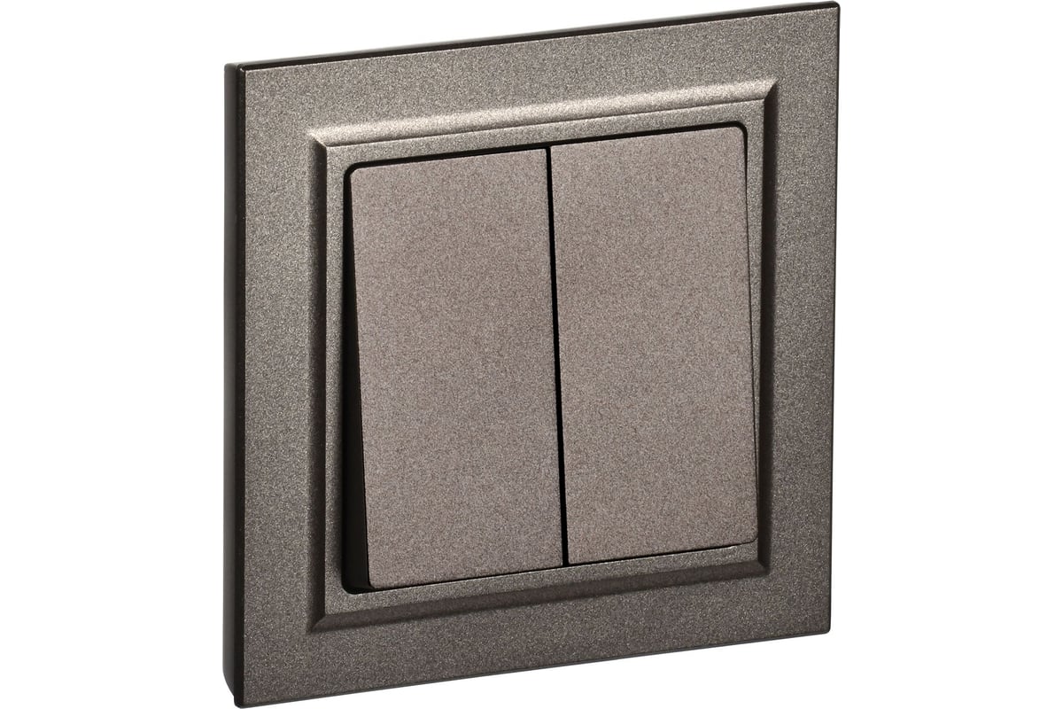 2-клавишный выключатель IEK Brite 10а в сборе вср10-2-0-бртб бр. BR-V20-0-10-K45-F - выгодная ...