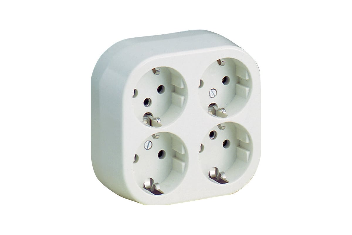 Розетка для монтажа на поверхность, 4-х модульная ABL 16A 2P+E 250V ...