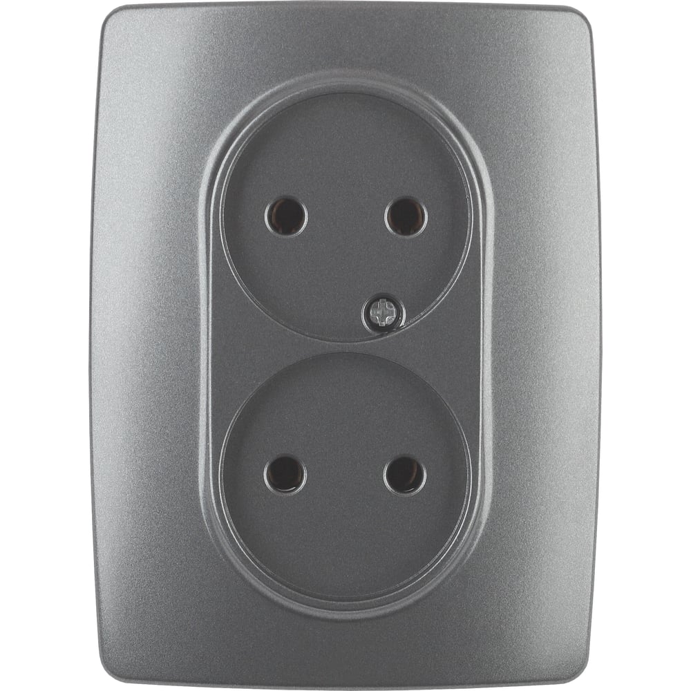 Розетка ЭРА 12-2107-12 2X2P, 16A-250В, IP20, 12, графит Б0031244 ...