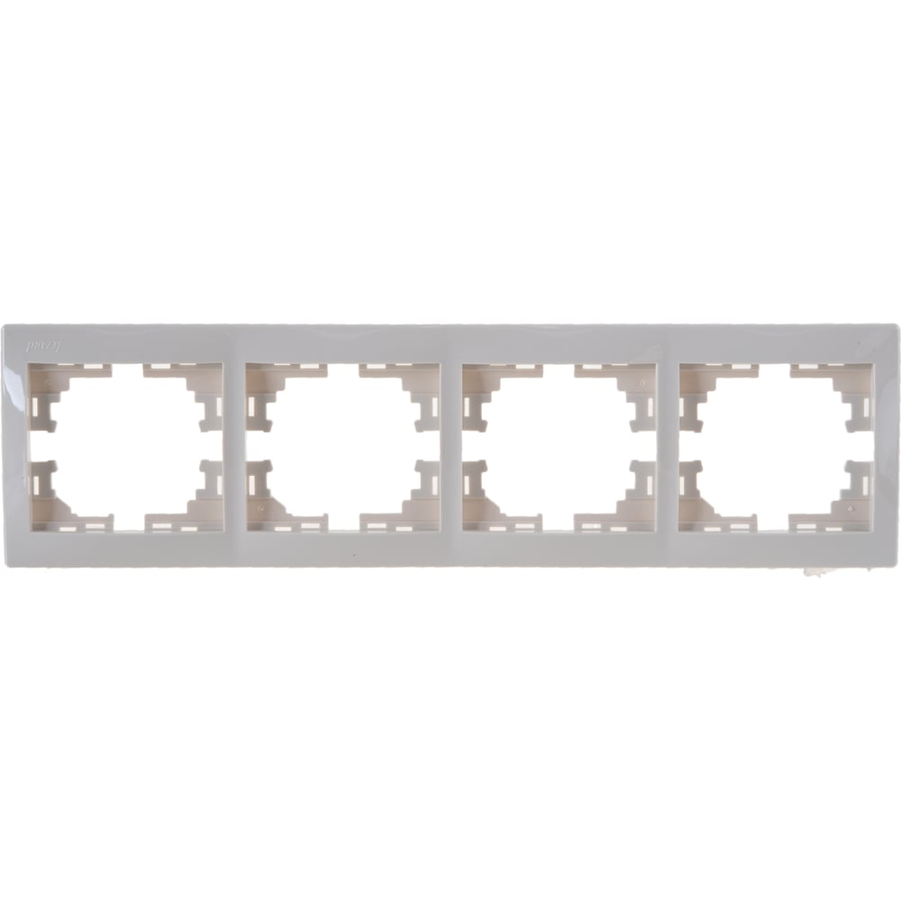 Четырехместная горизонтальная рамка LEZARD MIRA б/ вст крем 701-0300 ...