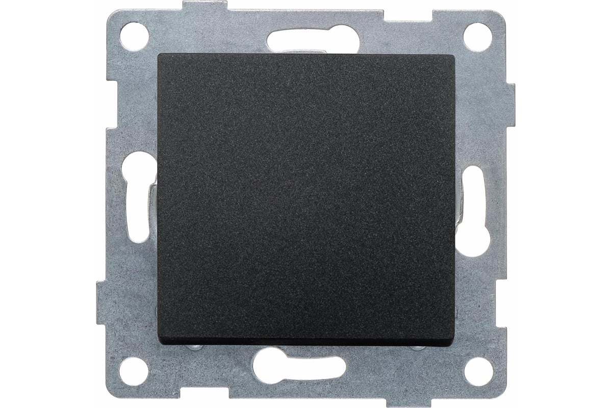 Выключатель GUSI ELECTRIC Ugra 1 клавиша, СУ, 10А, 250В, графит С11В1 ...