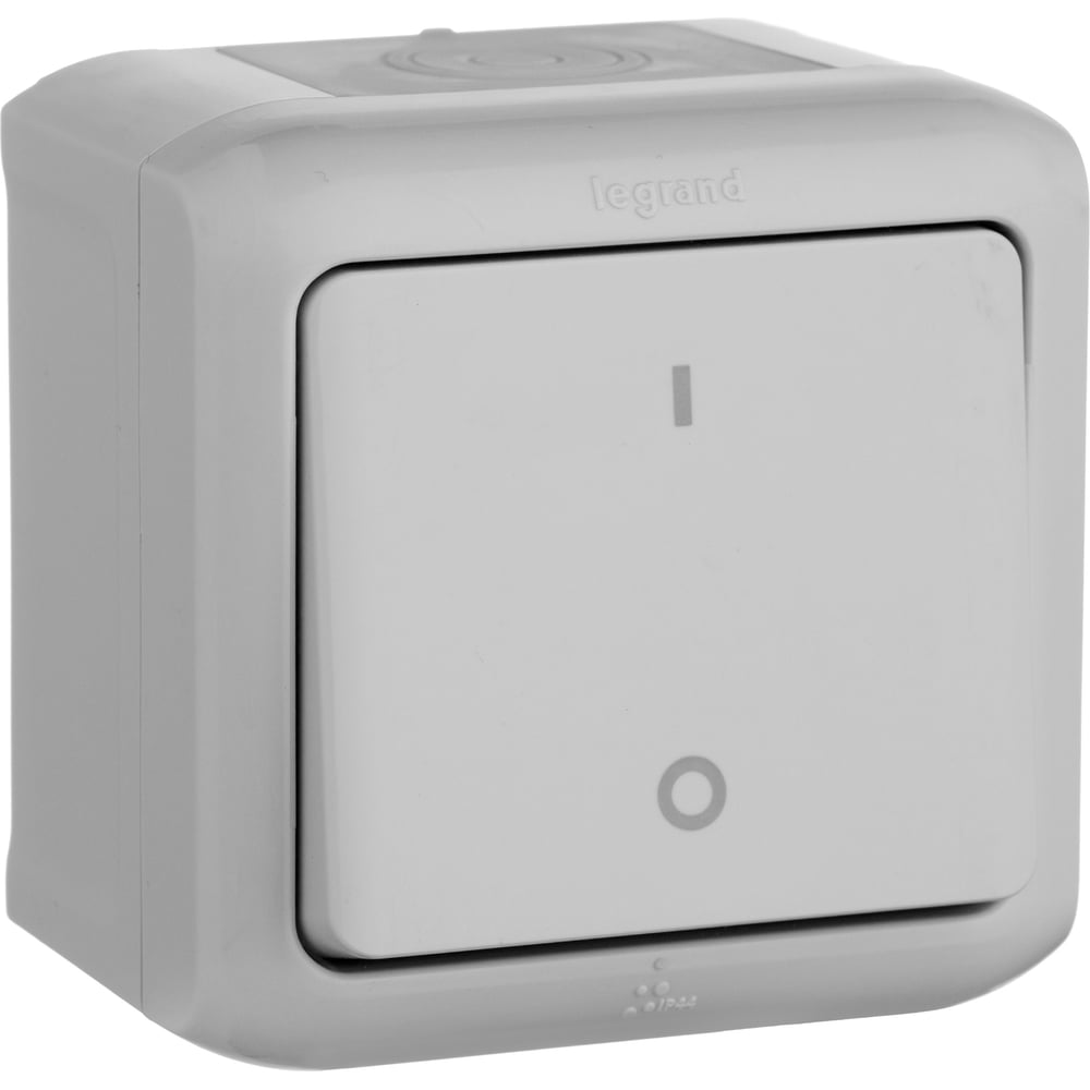 Выключатель Legrand двухполюсный одноклавишный Legrand Quteo IP44 10А ...