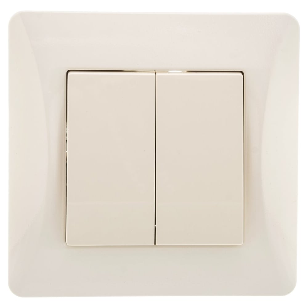 Двухклавишный выключатель GUSI ELECTRIC Ugra СУ , 10А, 250В, бежевый ...