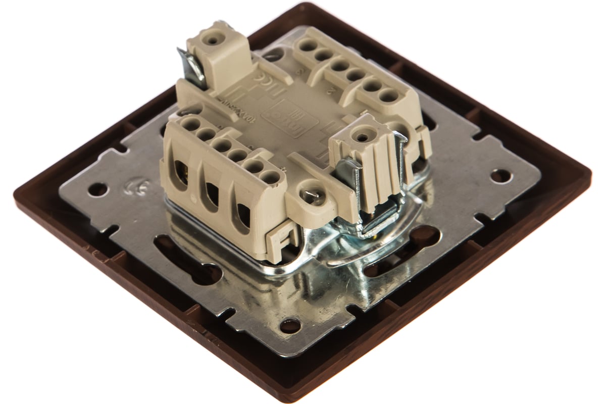 Выключатель с подсветкой Intro 410210 10А, 250В, СУ, Solo, венге ...