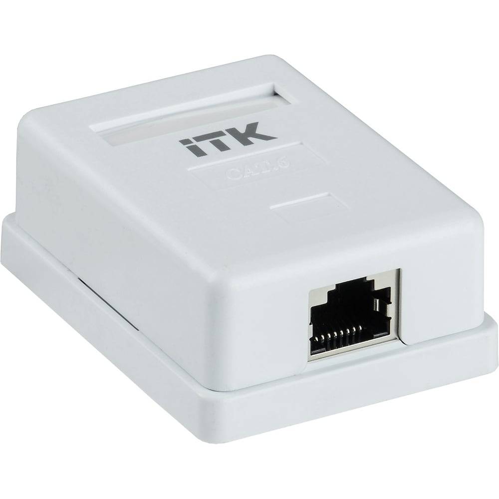 Информационная настенная розетка Itk Rj45 кат 6 Ftp 1 порт Cs2 1c06f 12 выгодная цена отзывы