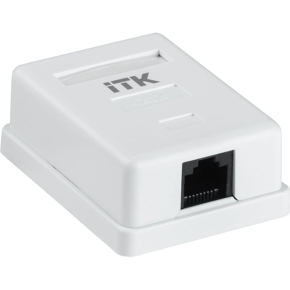 Информационная настенная розетка ITK RJ45 кат. 6 UTP 1-порт CS2-1C06U ...