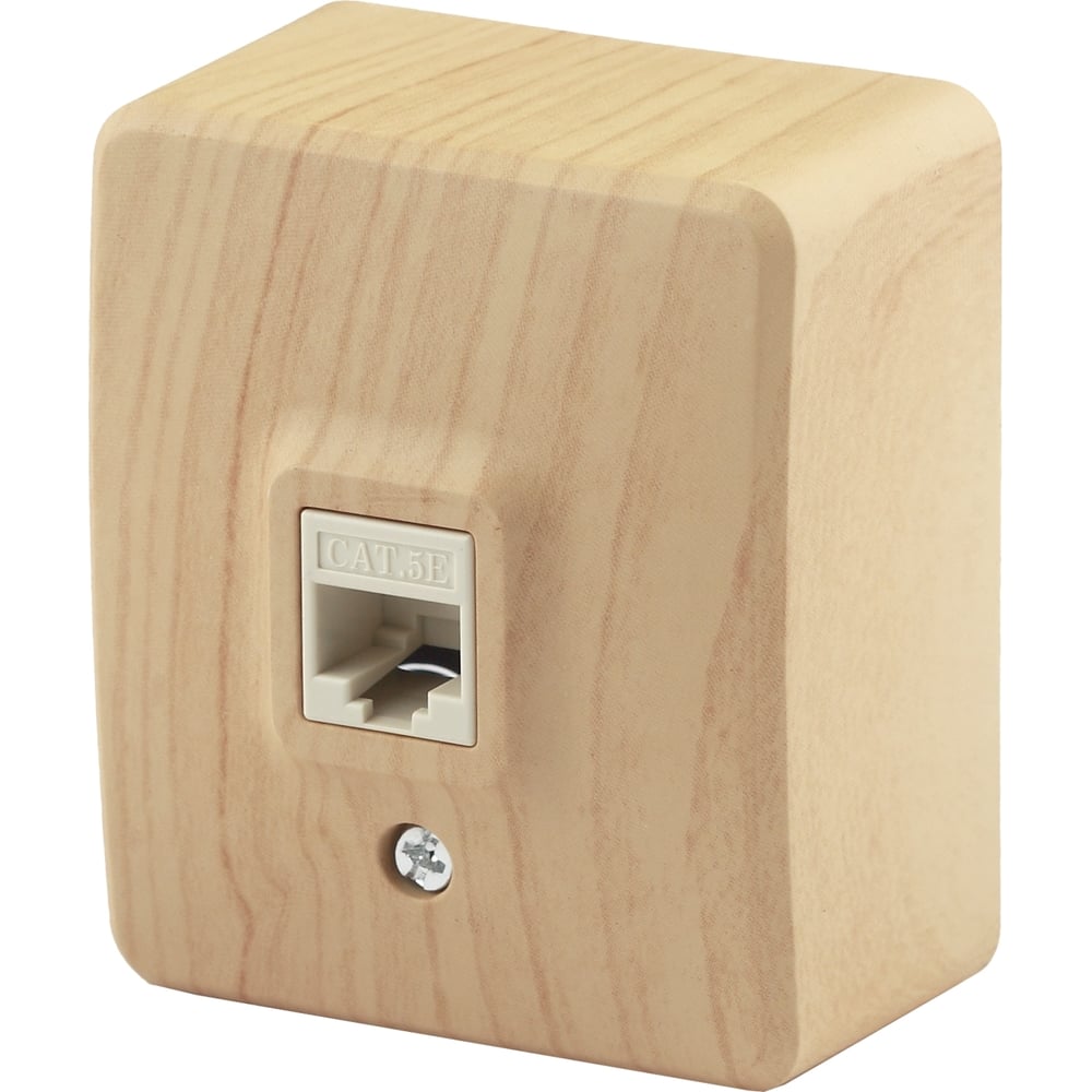 Информационная розетка ЭРА 11320311 Эксперт, RJ45, ОУ, IP20, сосна ...