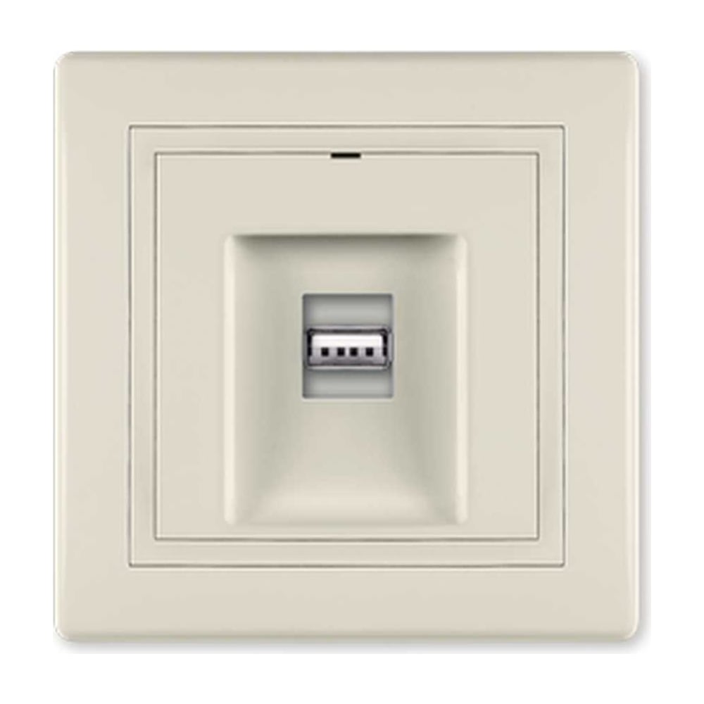 Розетка USB Aling-Conel PRESTIGE тип А, с Keystone модулем, кремовая ...