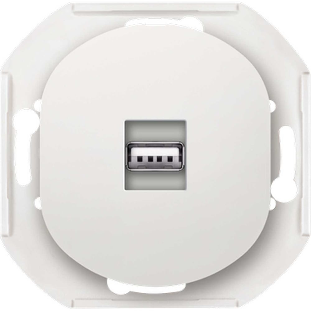 Розетка USB Aling-Conel EON тип А, с Keystone модулем, механизм, белая ...