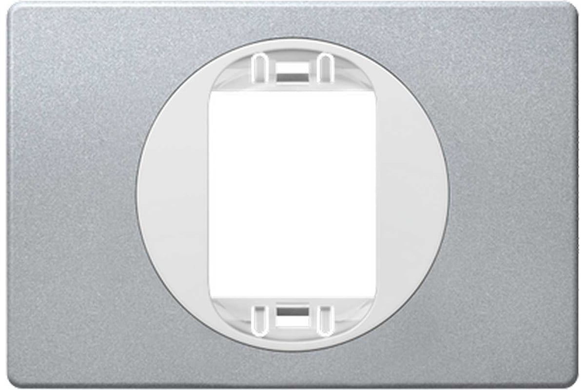 1-местная рамка Aling-Conel EON 80x120 мм, для узкой кнопки, серебряная ...