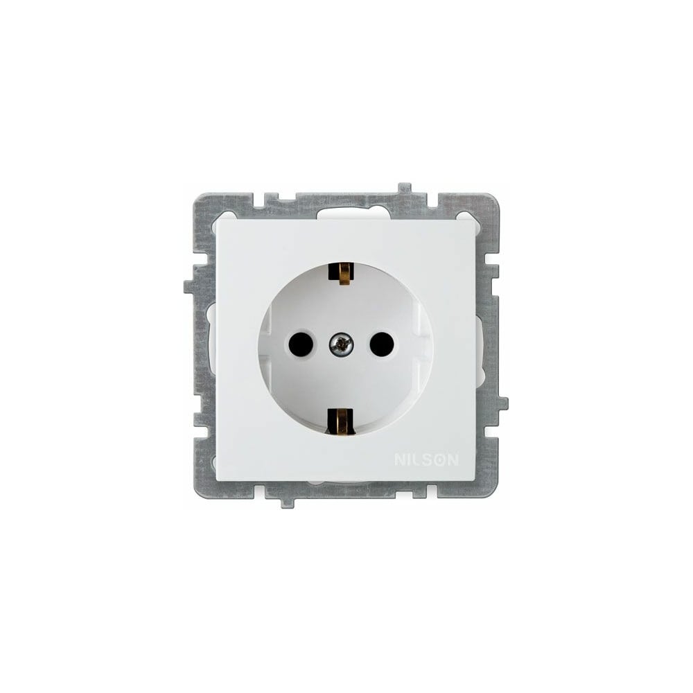 Розетка Nilson Selene с заземлением белый 23111017 - выгодная цена, отзывы, характеристики, фото ...