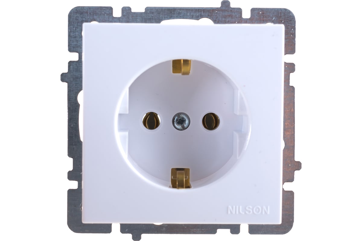 Розетка Nilson Selene с заземлением белый 23111017 - выгодная цена, отзывы, характеристики, фото ...