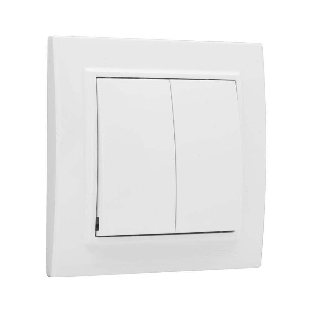 2-клавишный выключатель EKF Минск СП, 10А, белый Basic ERV10-023-10 - выгодная цена, отзывы ...