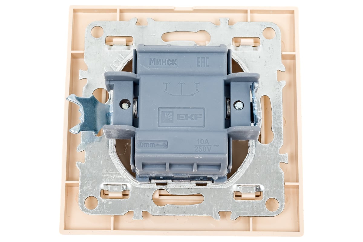 1-клавишный выключатель EKF Минск СП 10А бежевый ERV10-021-20 - выгодная цена, отзывы ...