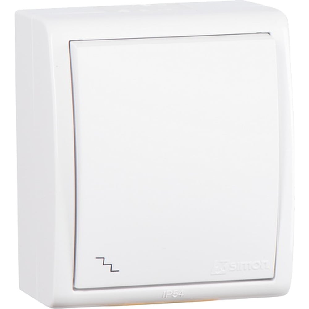 Одноклавишный проходной выключатель Simon с подсветкой, IP54, 10А 250В ...