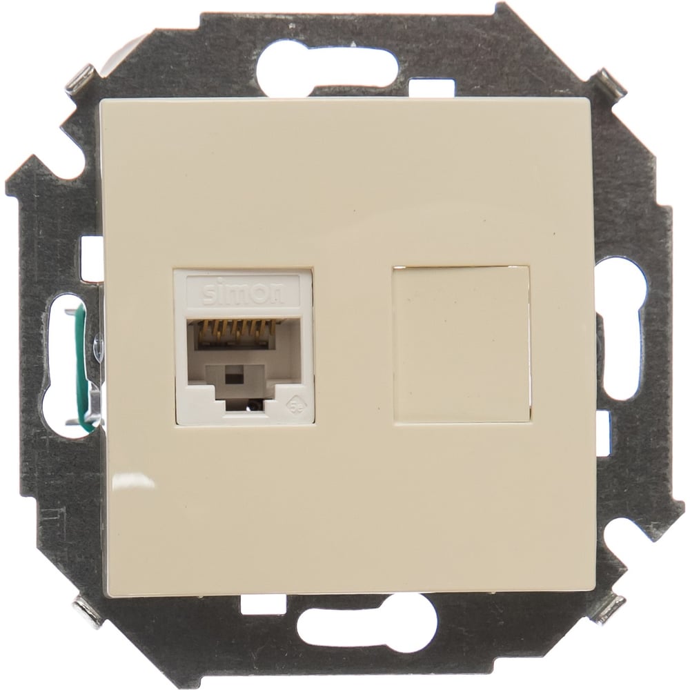 Компьютерная розетка Simon RJ45 кат.5e AMP, слоновая кость 1591551-031 ...