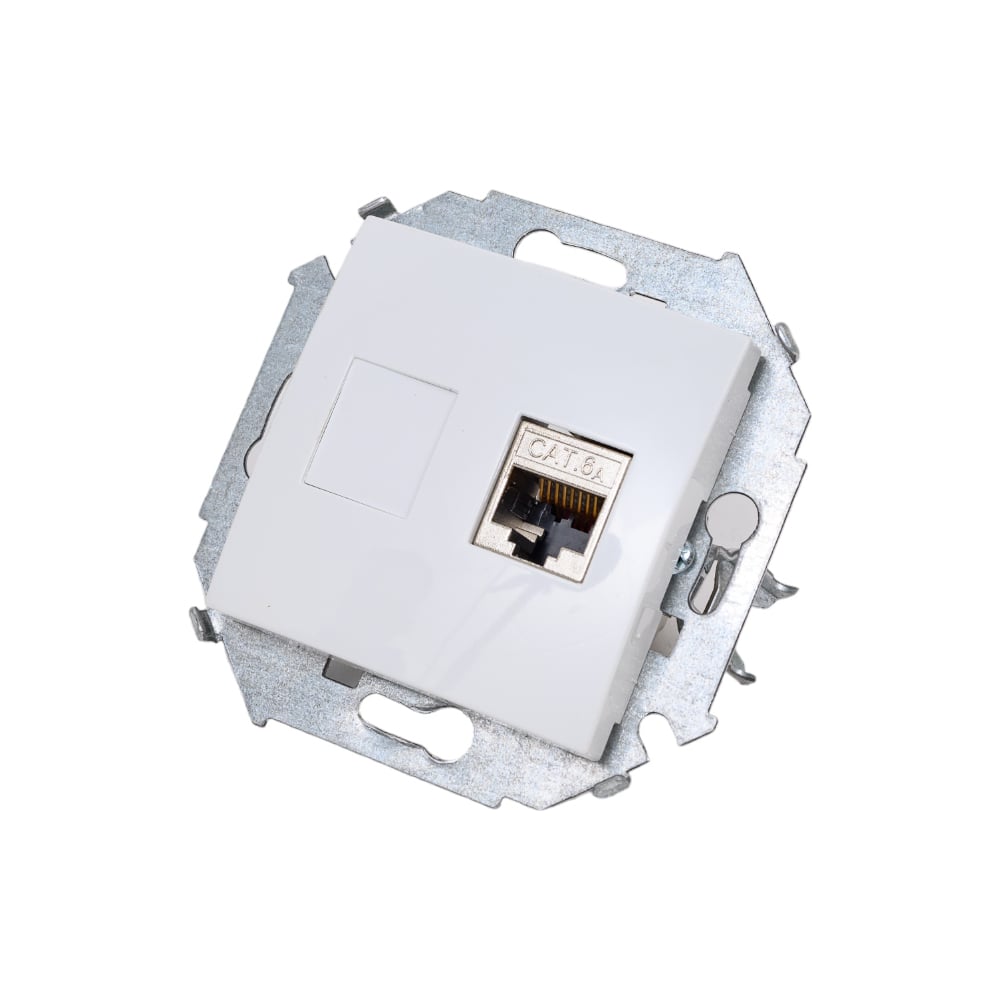 Компьютерная розетка Simon RJ45 кат.6а АМР, FTP, белый 1591563-030 ...
