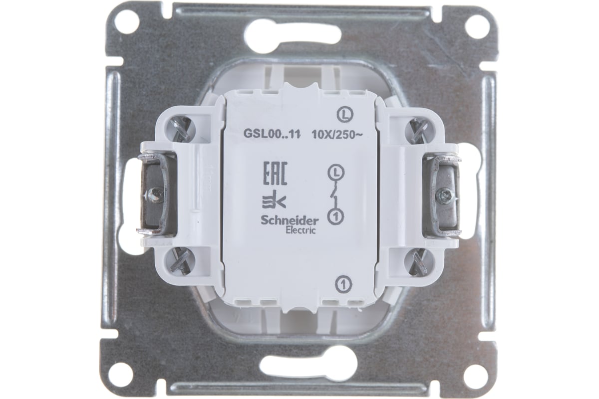 Механизм выключателя Systeme Electric 1-клавишный GLOSSA белый SchE ...
