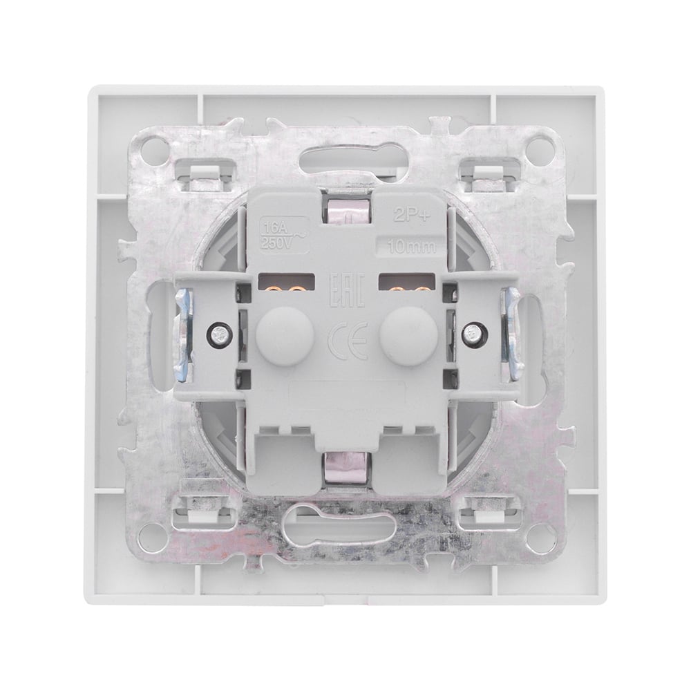 1-местная розетка EKF Минск СП с/з 16А белая с защитными шторками Basic ERR16-028-100 - выгодная ...