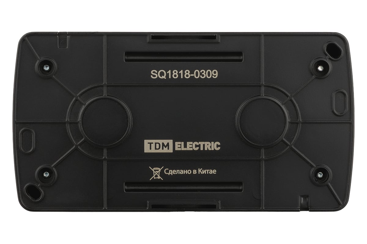 Розетка TDM двойная 2П+3 открытой установки IP54 16А с прозрачной крышкой графит "Селигер ...