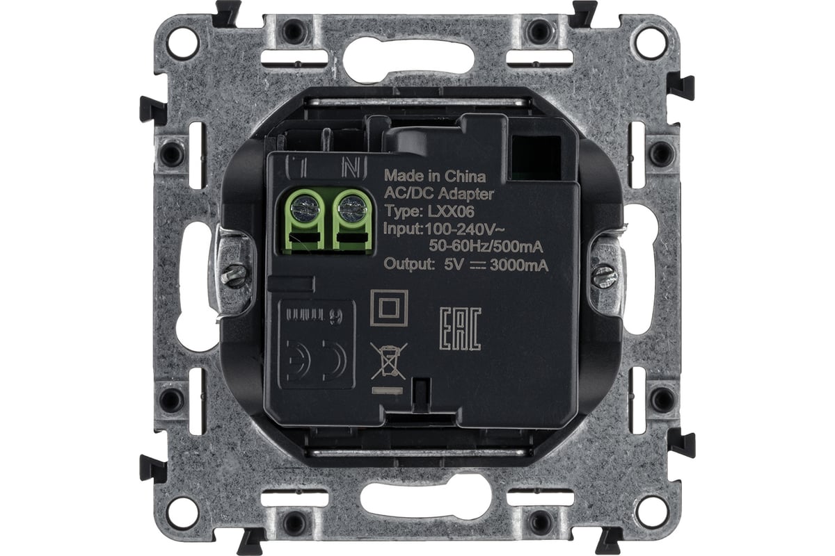 Зарядное устройство Legrand Valena Life с двумя USB-разъемами тип C-тип ...