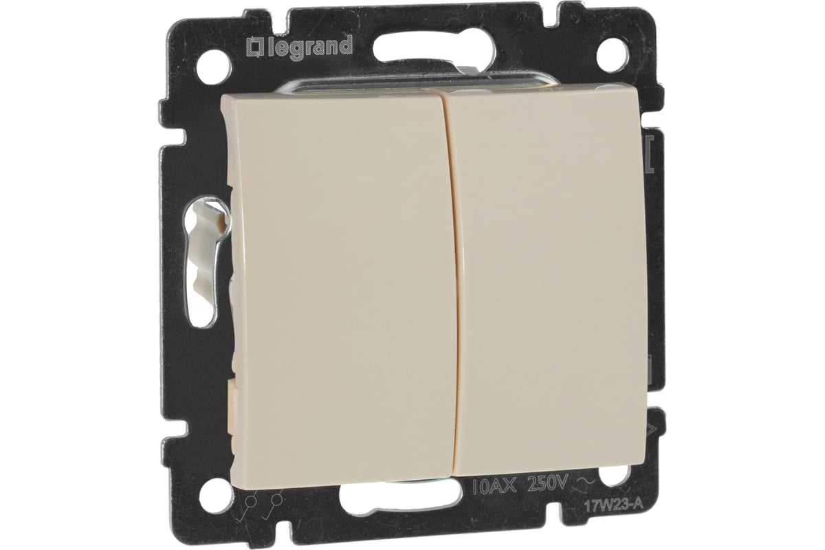 Выключатель Legrand двухклавишный Legrand Valena 10А 250В схема 5 ...