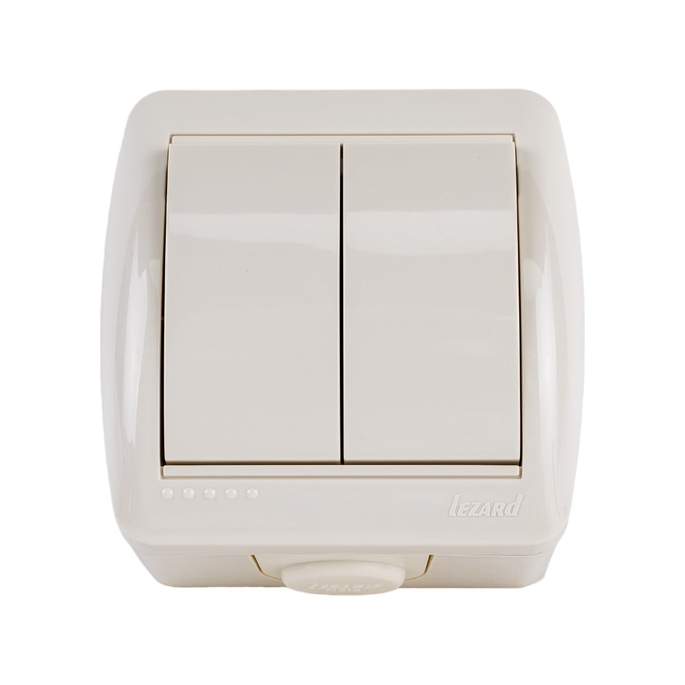 Двойной выключатель Lezard NATA кремовый 710-0300-101 - выгодная цена, отзывы, характеристики ...