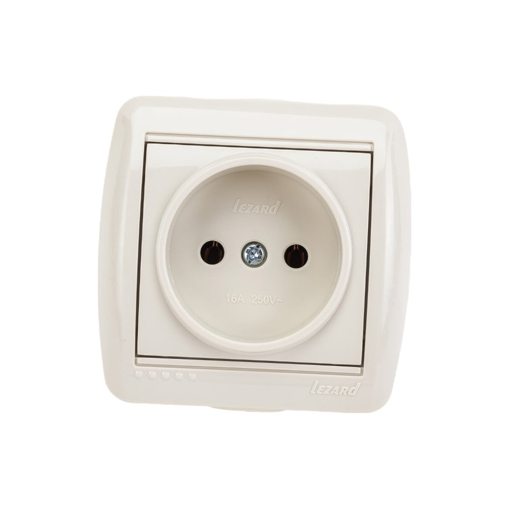 Розетка Lezard NATA без заземления, керамика, кремовый 710-0300-121 - выгодная цена, отзывы ...