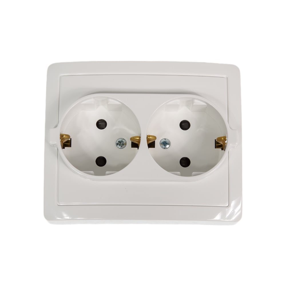 Двойная розетка Simon с заземлением Schuko с защитными шторками 16А ...