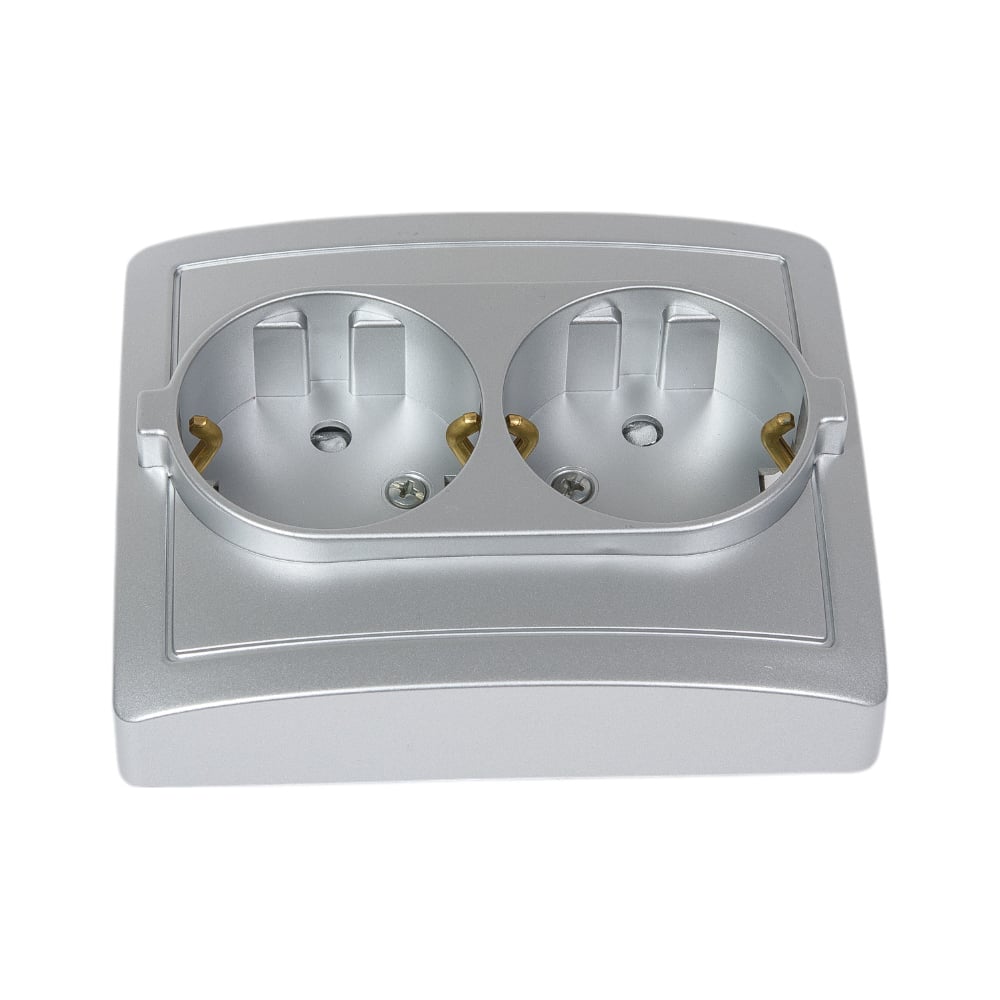 Двойная розетка Simon с заземлением Schuko с защитными шторками, 16А ...