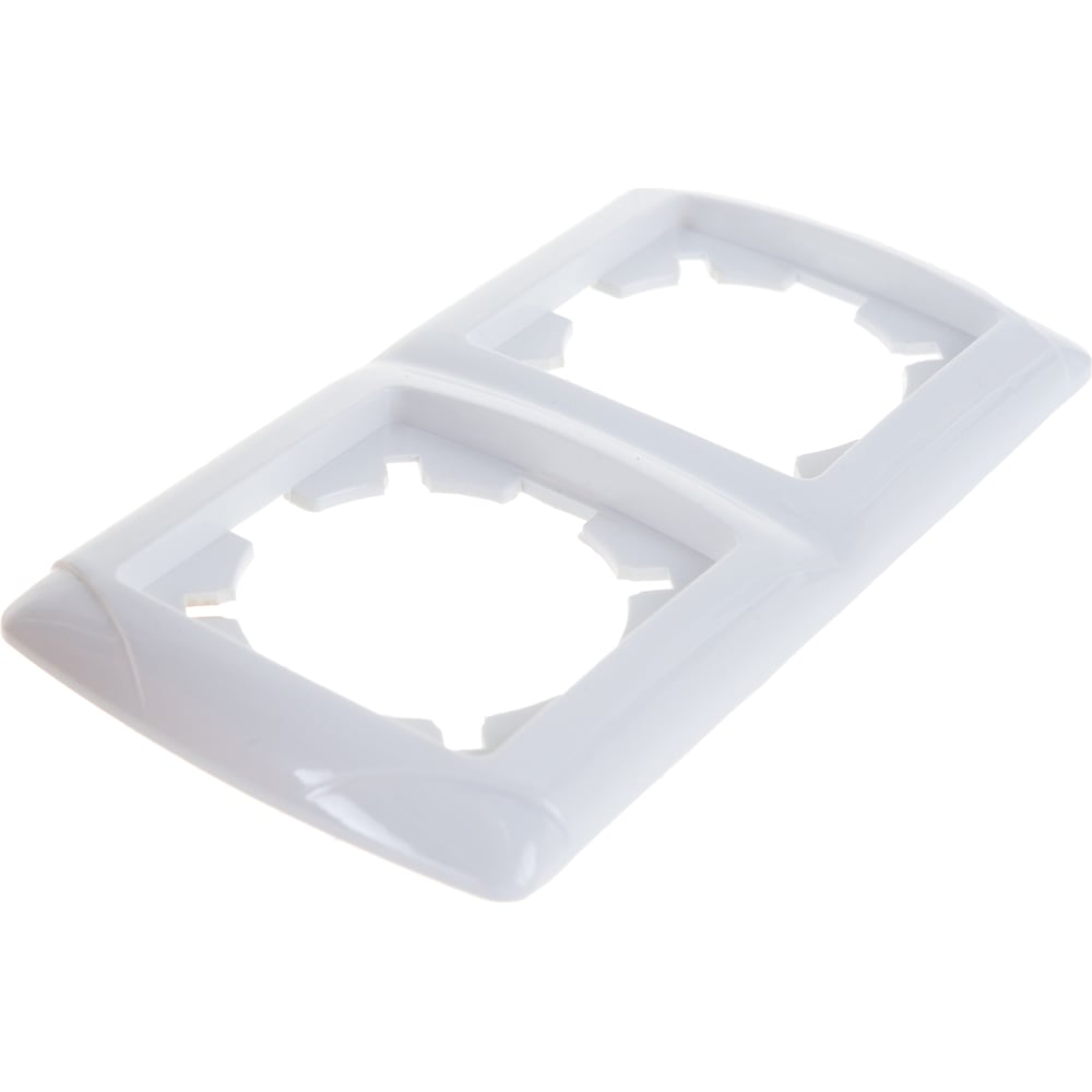 Рамка UNIVersal Маргарита 2-х местная, горизонтальная, белый МР002Г ...