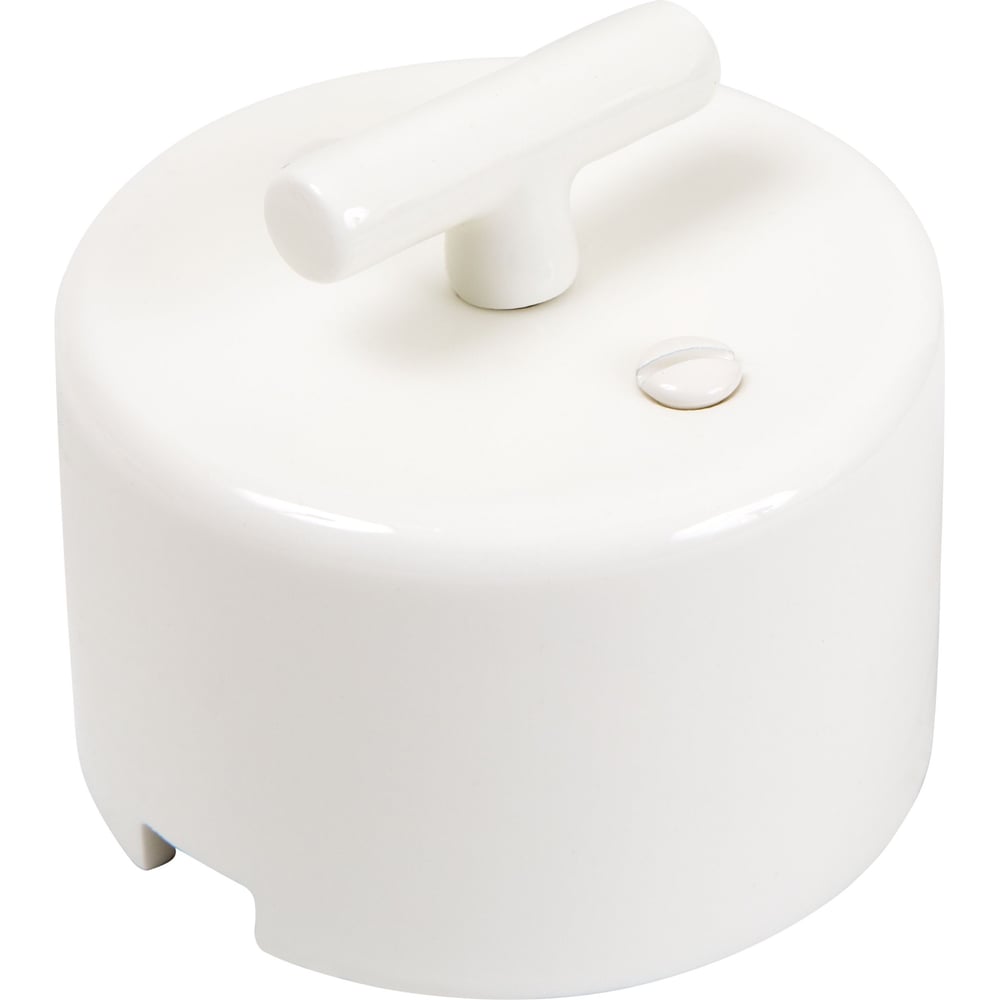 Выключатель МЕЗОНИНЪ "CILINDRO" проходной, на 2 положения, цвет - белый ...