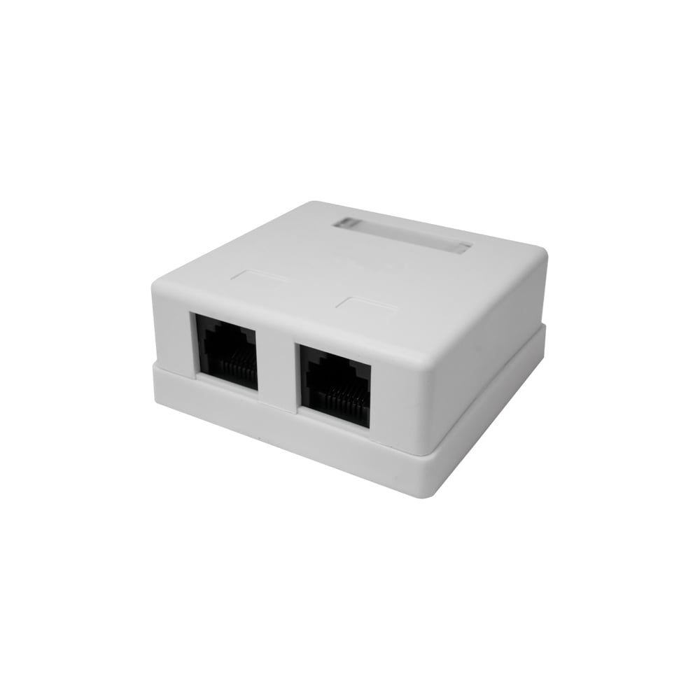 Компьютерная розетка SUPRLAN 8P8C /RJ-45/, UTP, Cat.5e, 2 порта 10-0309 ...