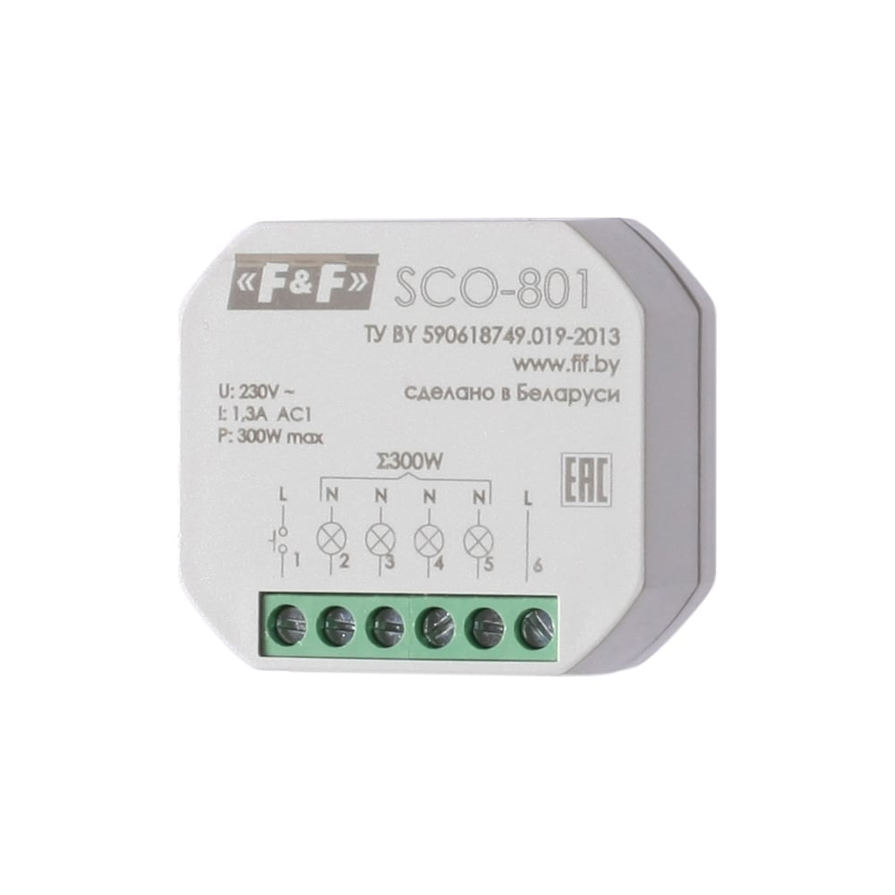 Диммер Евроавтоматика F&F SCO-801 для ламп накаливания, мощность до ...
