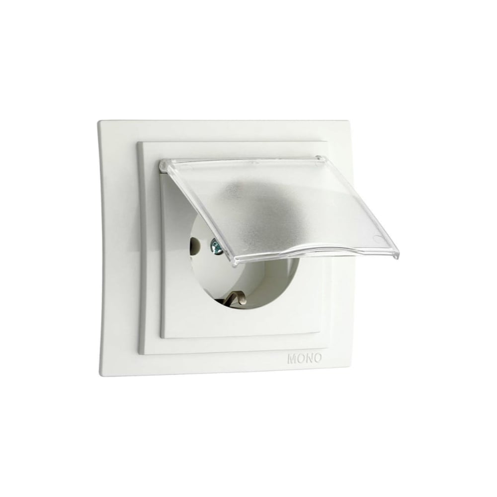 Розетка Mono Electric Larissa с/з с крышкой Дуб 103-313121-118 ...