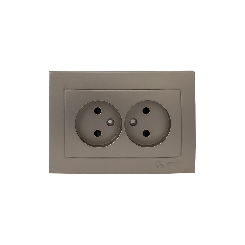Лицевая панель 2-местной розетки EKF PROxima Валенсия, без заземления ...