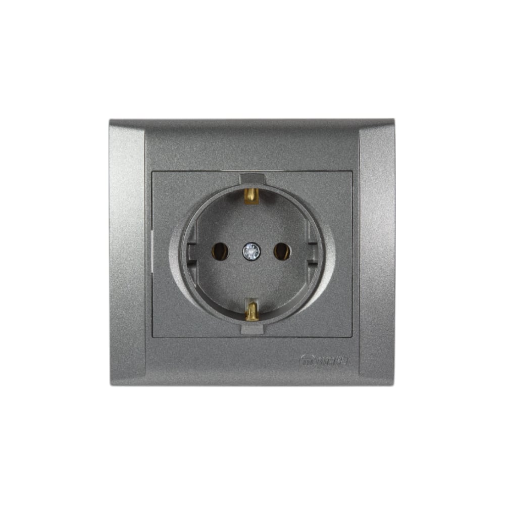 Розетка MAKEL 1-м СП Defne 16А IP20 с/з дымчатый металлик 42050028 - выгодная цена, отзывы ...