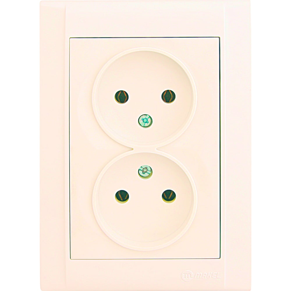 Розетка MAKEL 2-м СП Defne 10А IP20 б/з кремовый 42010017 - выгодная цена, отзывы ...