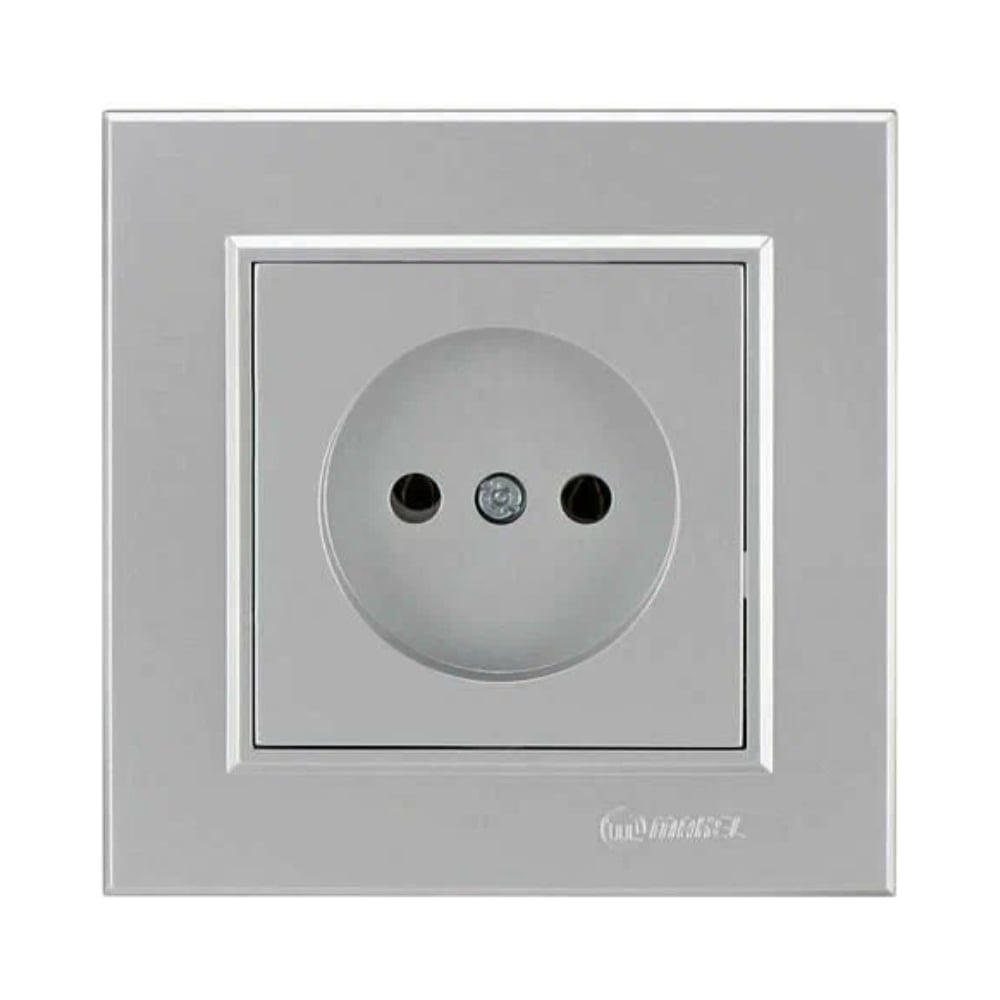 Розетка MAKEL 1-м СП Karea 10А IP20 б/з серебристый 56065022 - выгодная цена, отзывы ...