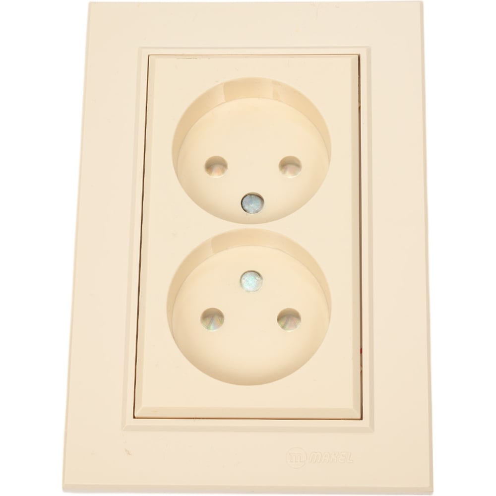 Розетка MAKEL 2-м СП Karea 10А IP20 б/з кремовый 56010017 - выгодная цена, отзывы ...