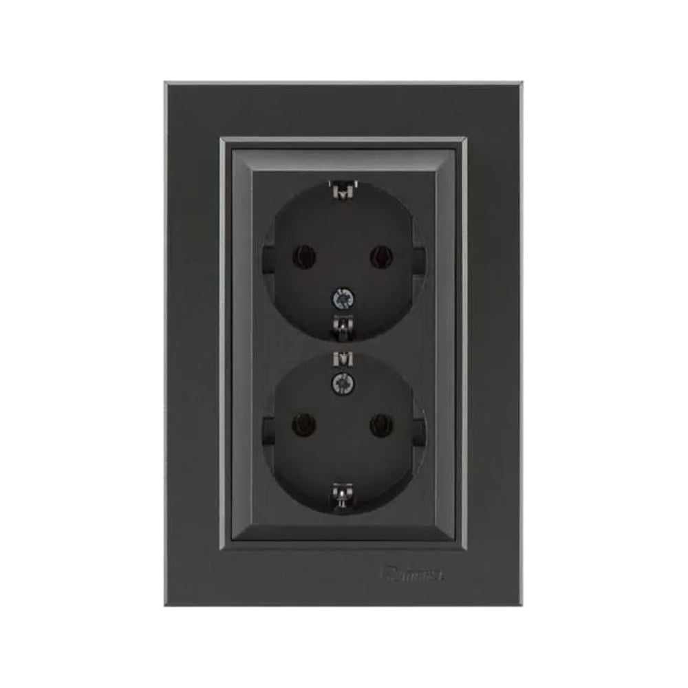 Розетка MAKEL 2-м СП Karea 16А IP20 с/з дымчатый металлик 56050082 - выгодная цена, отзывы ...