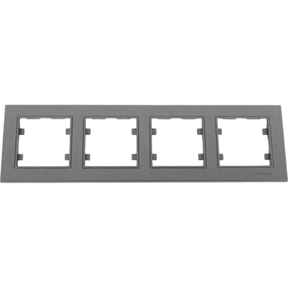 Рамка 4-м MAKEL Karea горизонтальная дым. металлик 56050704 - выгодная цена, отзывы ...