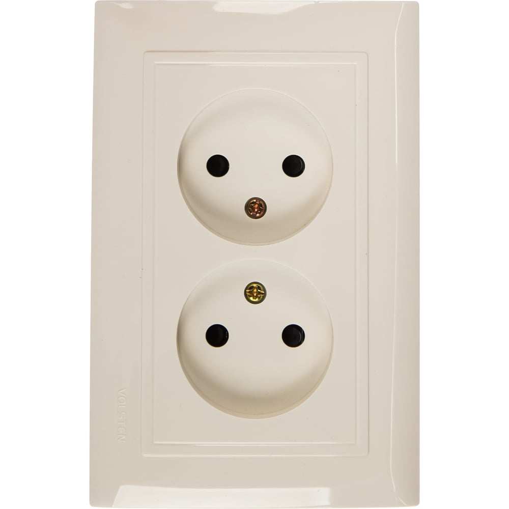 2-местная розетка Volsten Violet V01-21-R22-S белый, 9073 - выгодная ...