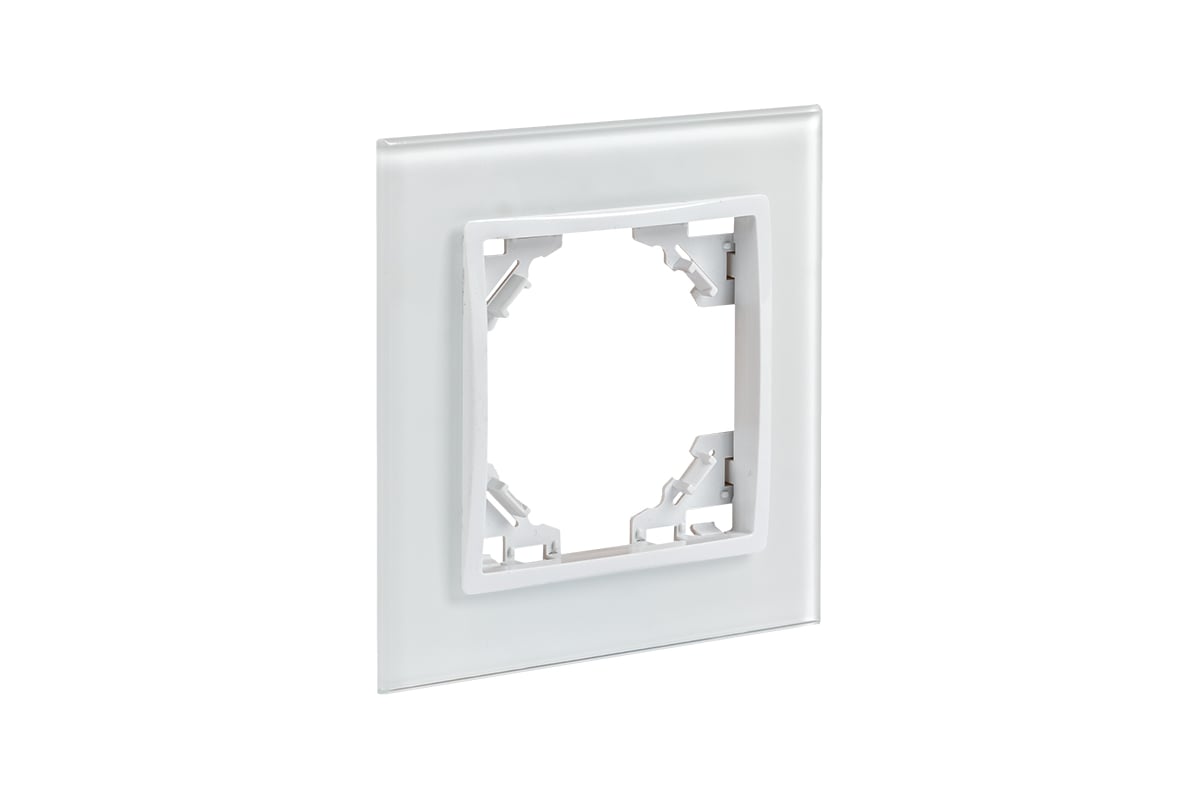 1-местная рамка EKF Минск, стеклянная белая Basic ERM-G-401-10 - выгодная цена, отзывы ...
