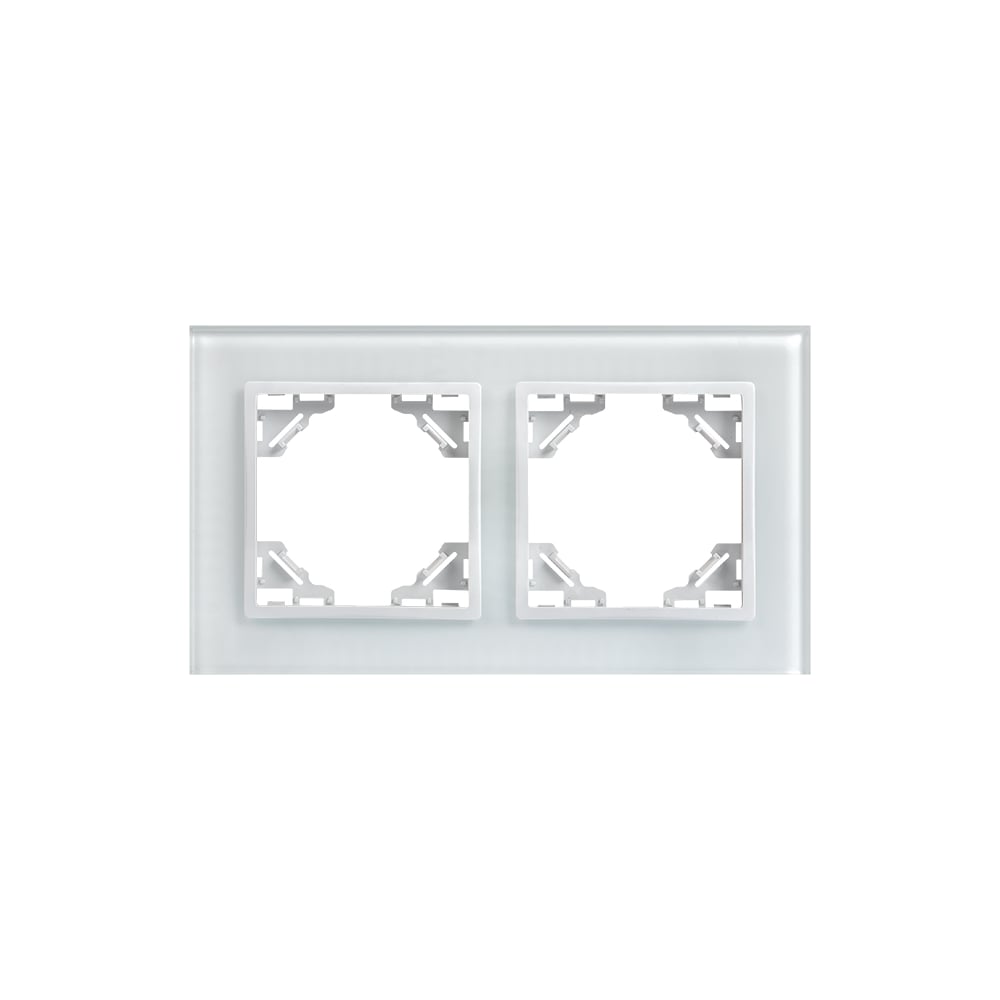 2-местная стеклянная рамка EKF Минск, белая Basic ERM-G-402-10 - выгодная цена, отзывы ...
