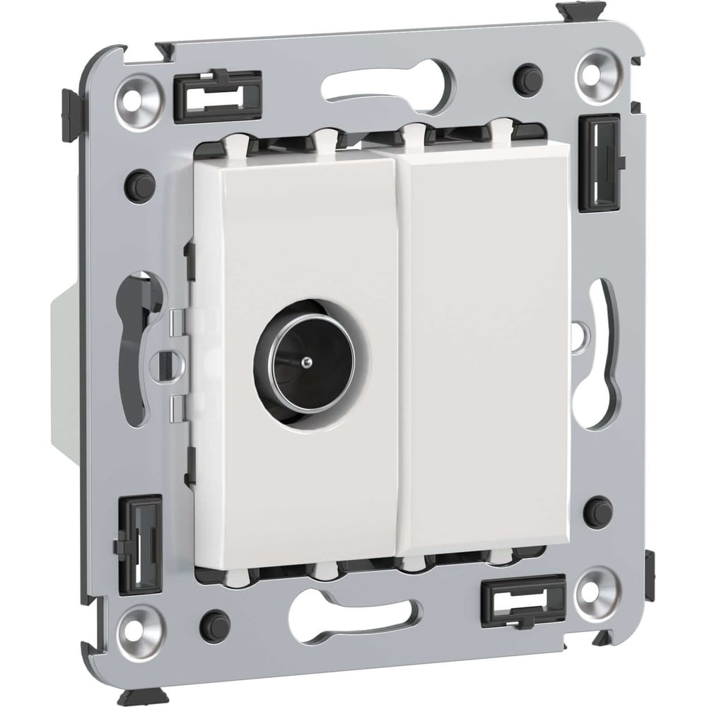 Проходная TV розетка DKC, Avanti, белое облако, в стену 4400513 ...