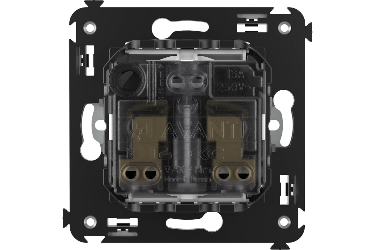 Розетка DKC, Avanti, белое облако, с защитными шторками, в стену, 2PE 4400003 - выгодная цена ...